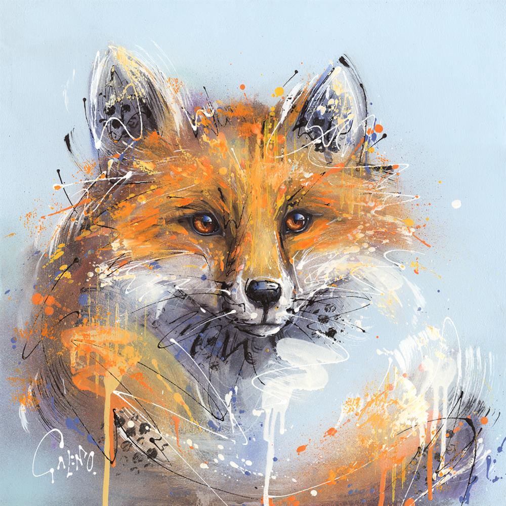 Joe Galindo Felix The Fox Hand Embellished Board - The Acorn Gallery