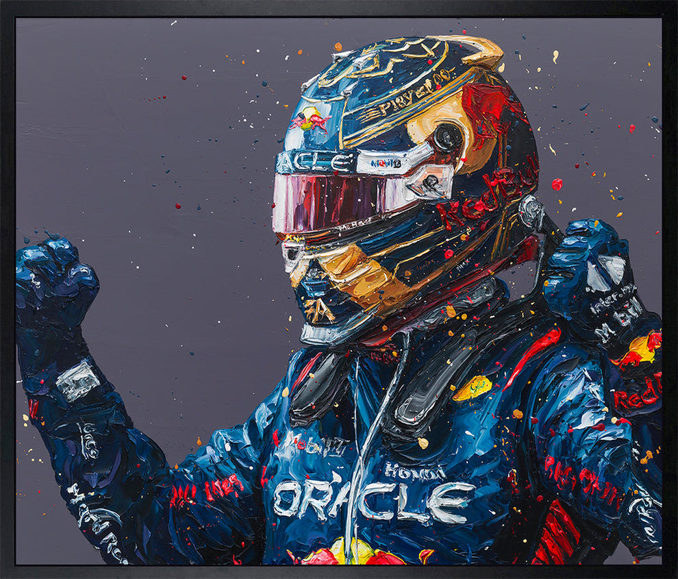 Paul Oz Verstappen '23 World Title Hand Embellished Canvas -The Acorn Gallery