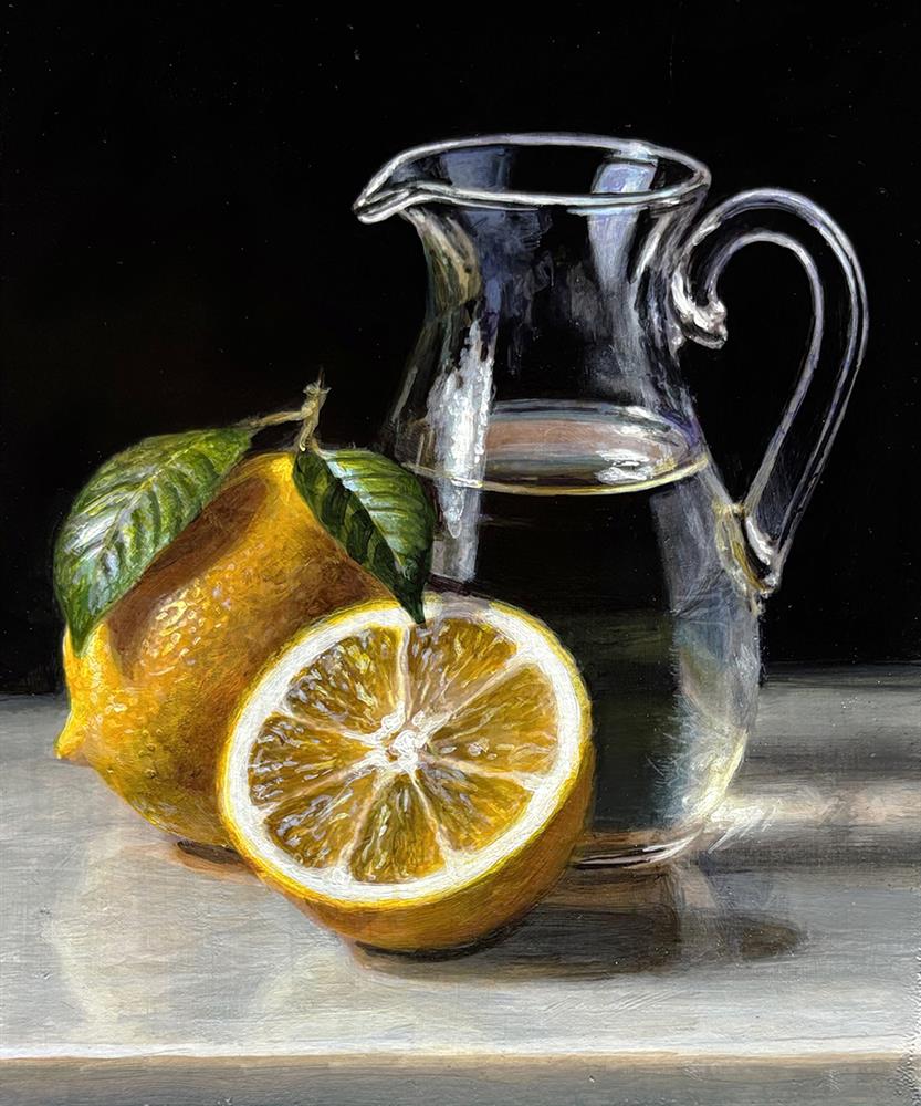 Tony Owens Lemon And Small Jug Original -The Acorn Gallery Pocklington