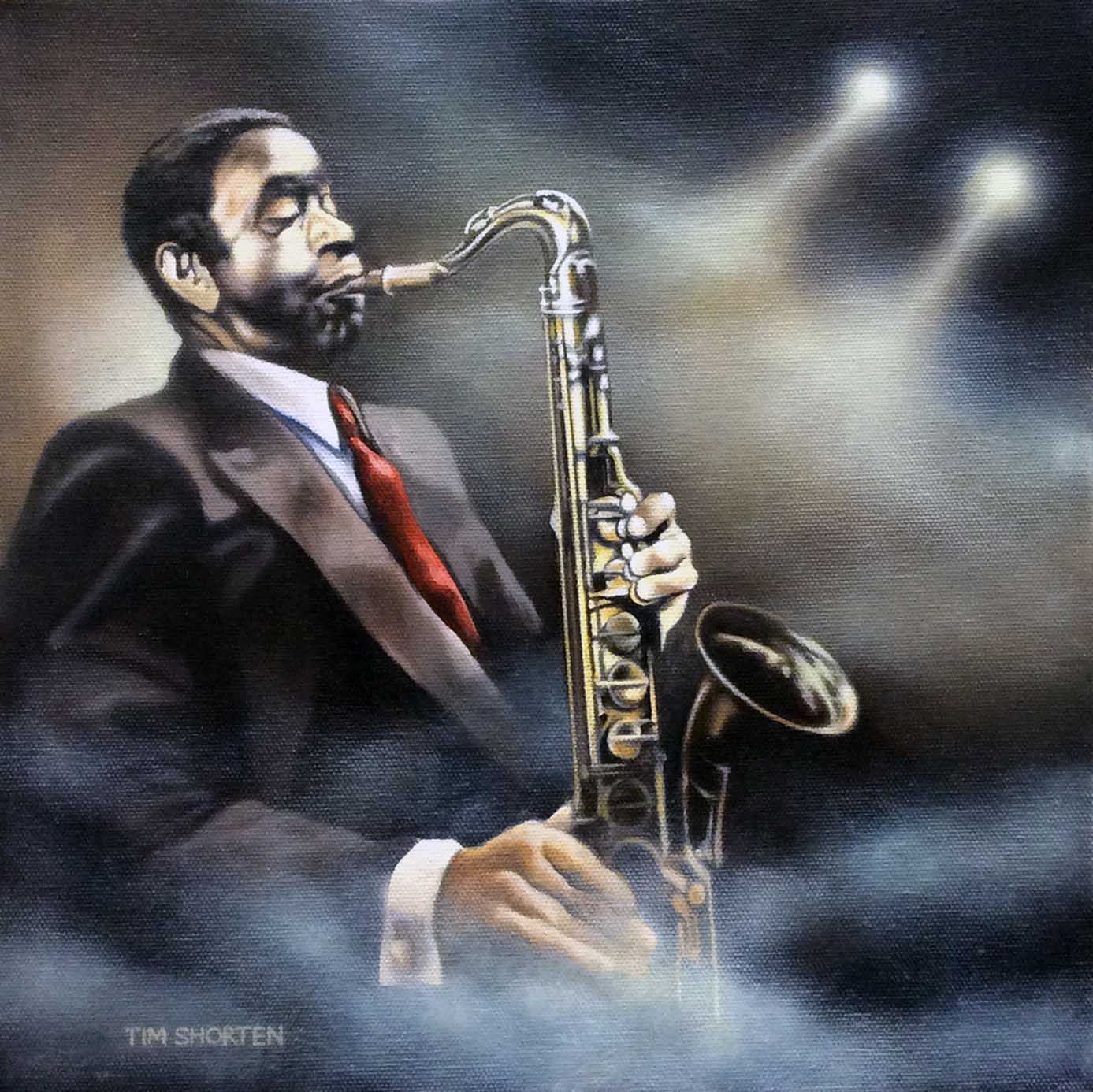 Tim Shorten Music Is My Soul (Solo Saxophone Player) Original Painting ...
